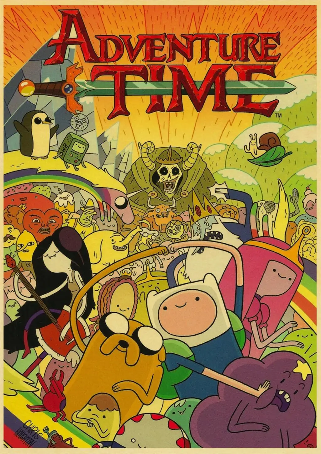 Adventure Time With Finn And Jake Cartoon Poster - KawaiiMerch.com
