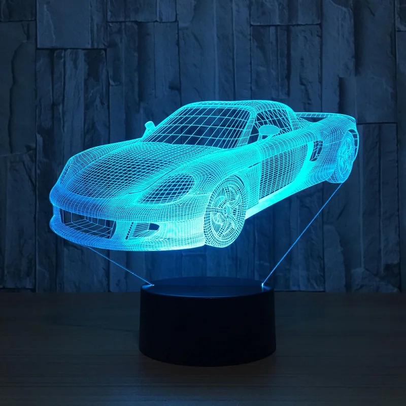 Super Car Ferrari Desk Lamp Cool 3D Visual LED Night Lamp 7 Colors ...