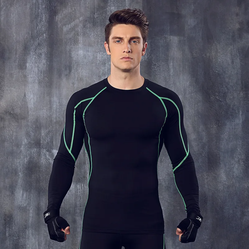 Compression Shirt Men Long Sleeve Fitness Crossfit T Shirts Male ...