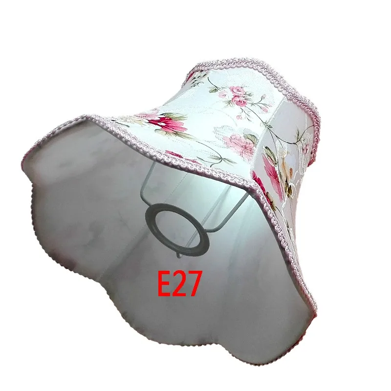 SSimple Pink Lace Desk Lamp Lampshade, Flower Pattern Textile Fabrics ...