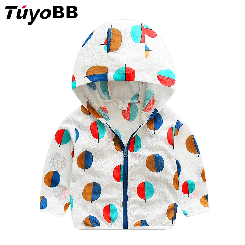 2018 Summer children's clothes boys fashion ball print sun protective ...