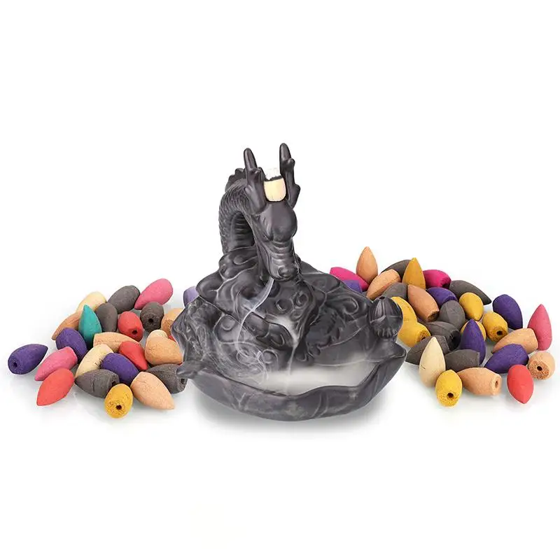 Ceramic Smoke Waterfall Censer Dragon Incense Burner Incienso Cascada ...