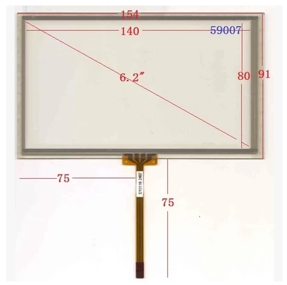 59007 ใหม่ 5.9 นิ้ว 154*91 155*91 มม.GPS อุตสาหกรรมควบคุมหน้าจอสัมผัส ...