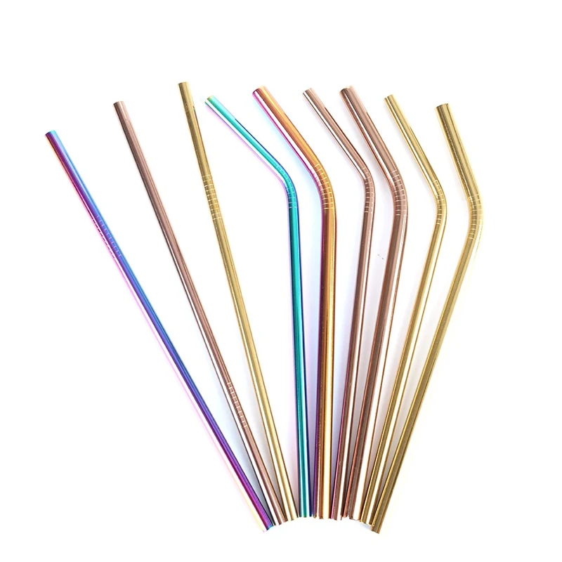 2018 New High Quality Colorful Straw Stainless Steel Straws Reusable