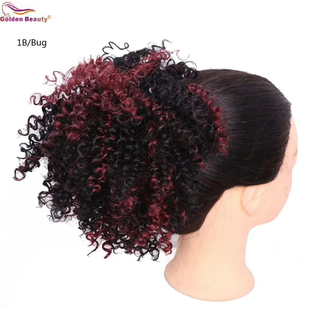 8inch Synthetic Chignon Bun Curly Hair With Two Plastic Combs Easy ...