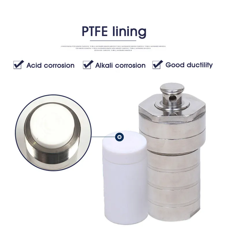 Teflon Lined Hydrothermal Synthesis Autoclave Reactor 304 Steel ...