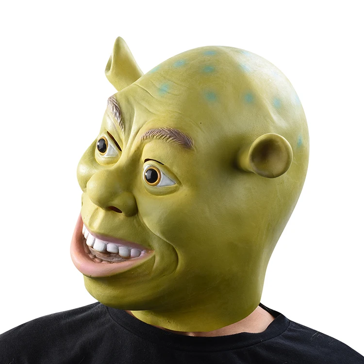 Green Shrek Latex Masks Movie Cosplay Prop Adult Animal Party Mask for ...