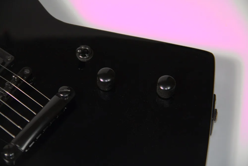 2018 Stock Esp Mx220 Explorer Electric Guitar Black Color Finger Inlay ...