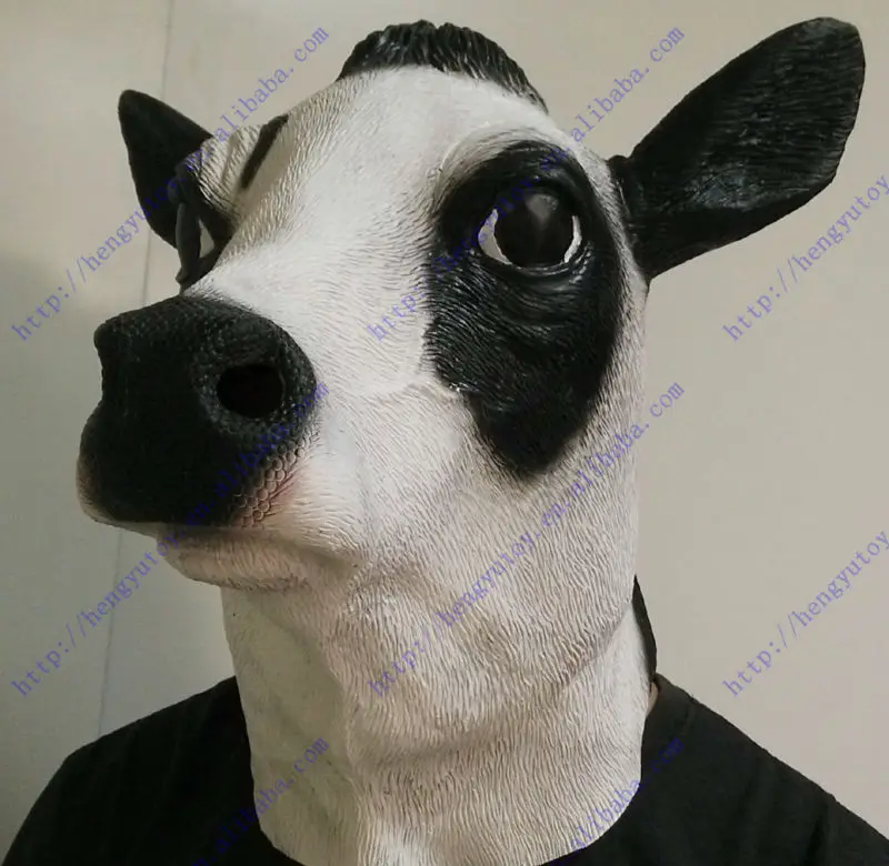 2013 Hot Selling Full head Awesome Cow Mask Impressive Costume Realisic ...