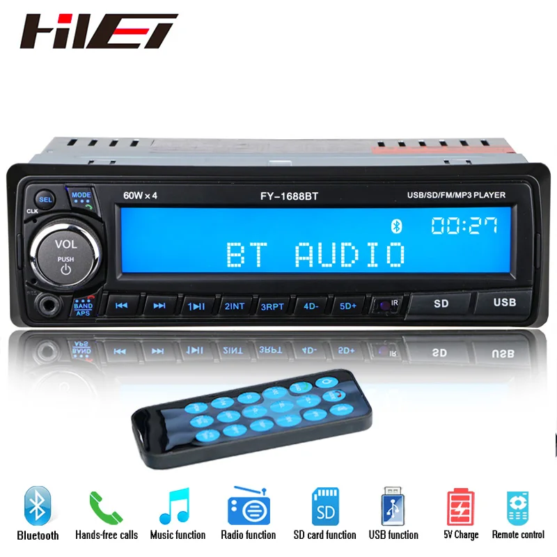 NEW 12V Bluetooth Car Radio Player Stereo FM MP3 Audio USB SD AUX Auto ...