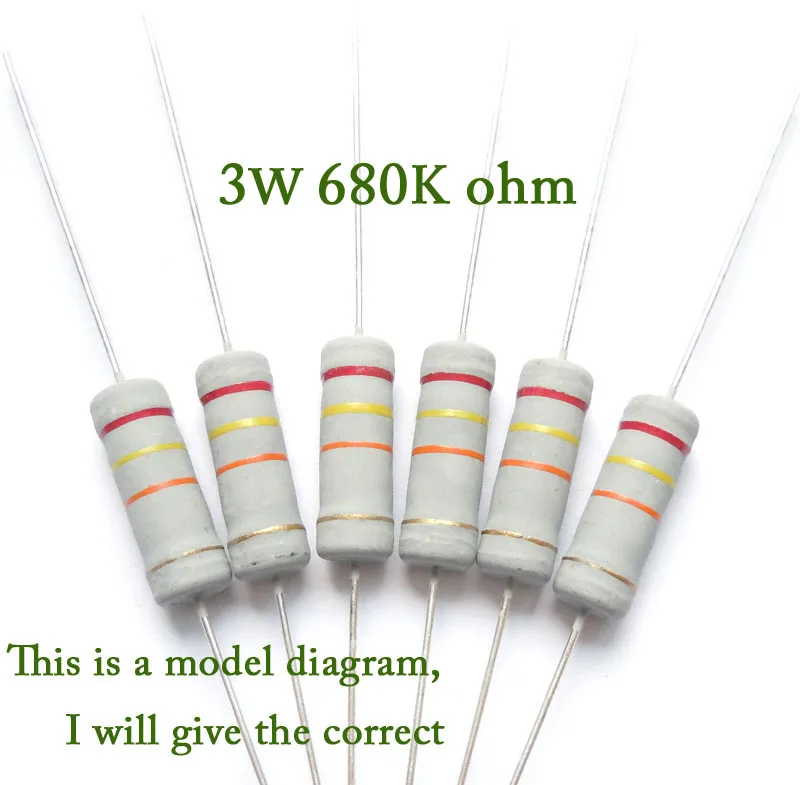 YJS19DZ38J 3w 680k 680000 ohm 100% Original New Fixed Resistor Metal ...