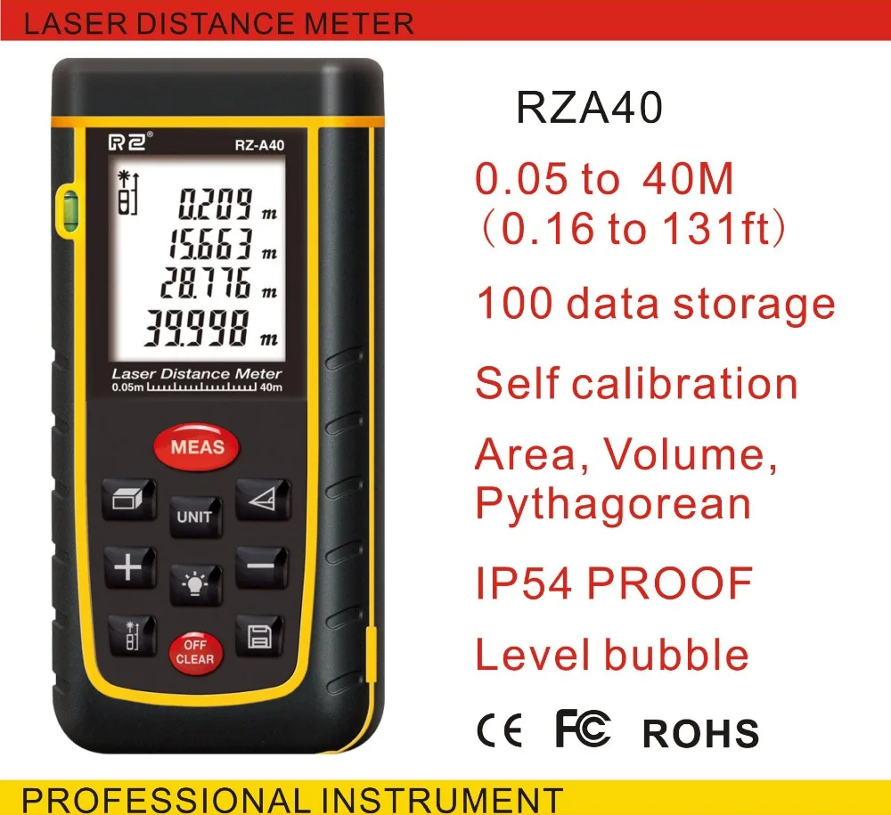 Handheld laser CE FCC ROSH IP54 digital laser rangefinder 40 m laser ... Handheld laser CE FCC ROSH IP54 digital laser rangefinder 40 m laser ...