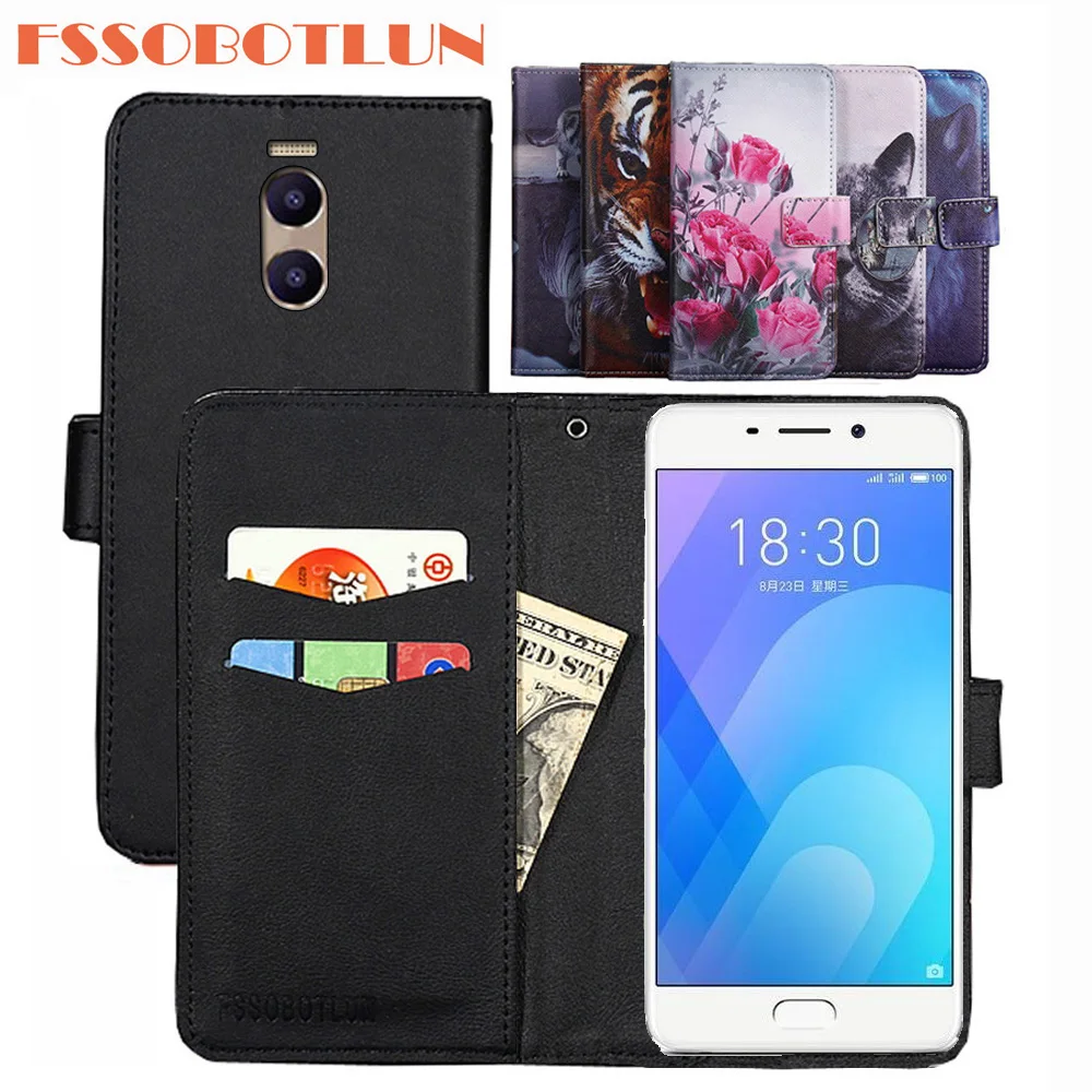 Fssobotlun 9 cores para meizu m6 note capa de couro pu retrô capa tipo ...