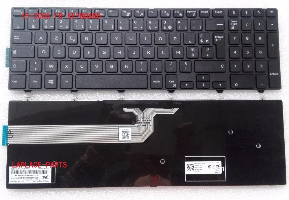 New Genuine French Clavier for Dell Inspiron 15 3000 5000 3541 3542 ...