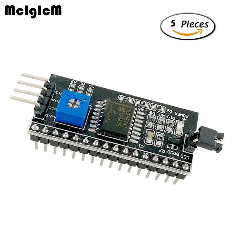 Mcigicm 5pcs 1602 2004 Lcd Adapter Plate Iic I2c Interface Lcd1602