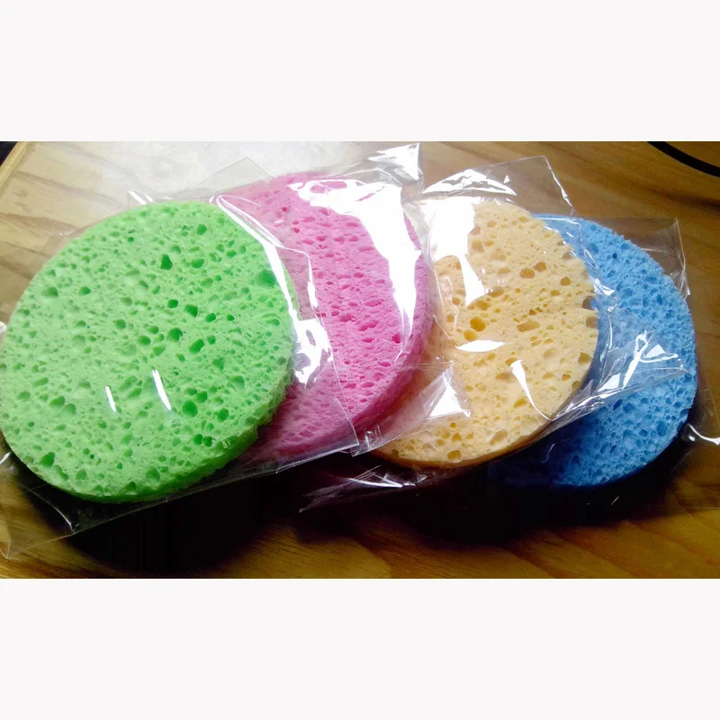 100pcs-Natural-Wood-Pulp-Sponge-for-Washing-Facial-Cleansing-Pad-Face ...