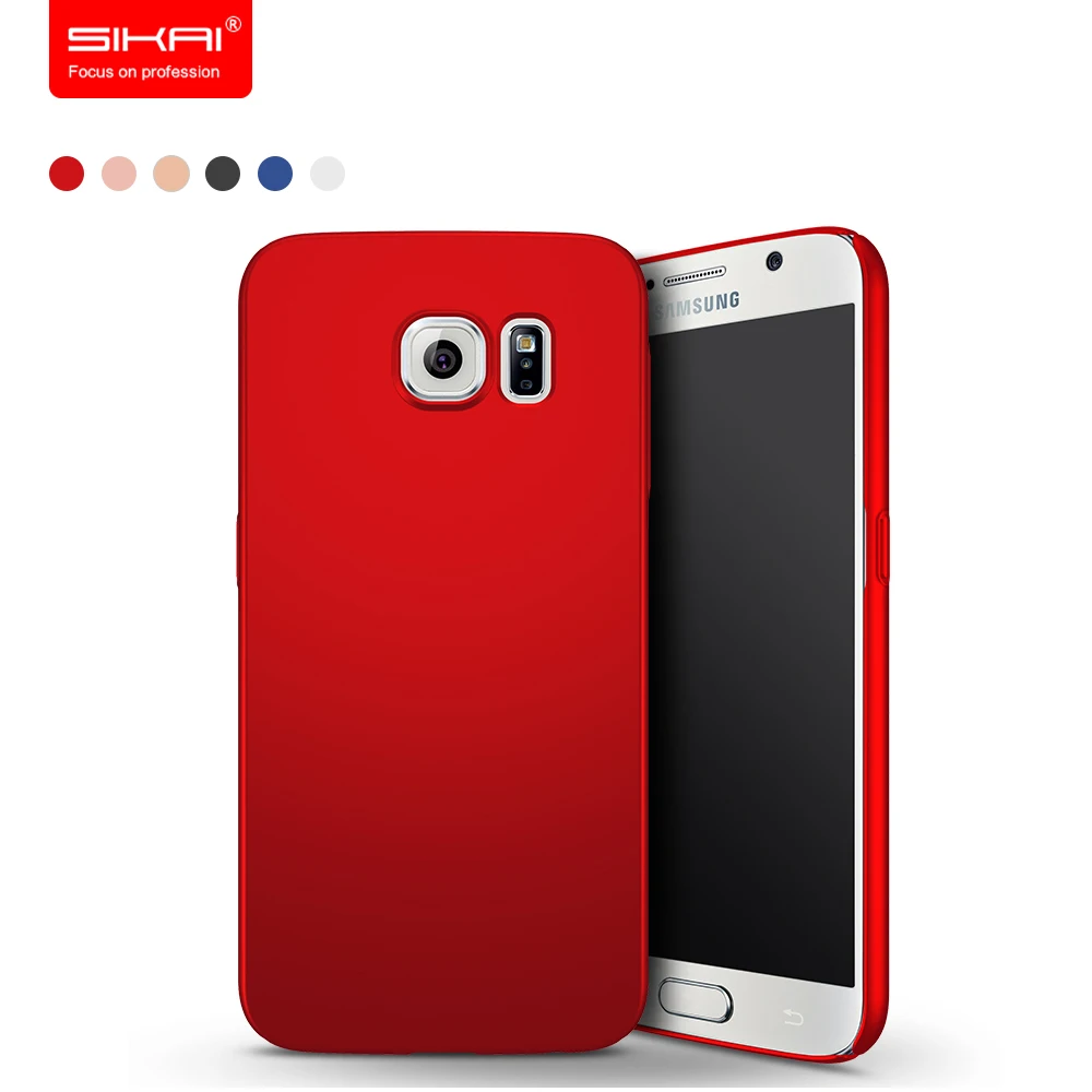 SIKAI Premium 360 Protection Silk PC Hard Back Covers For Samsung S6 ...