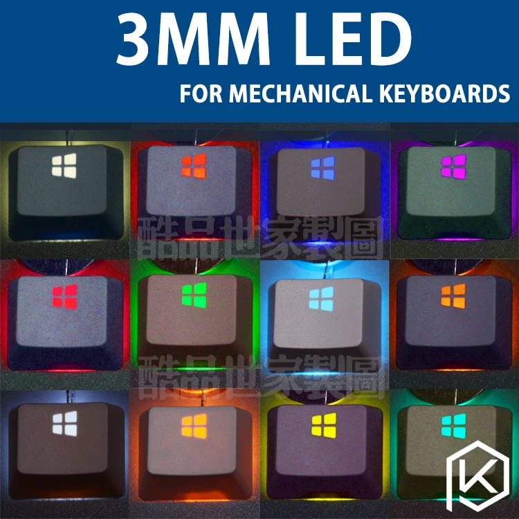 Mechanical Keyboard Special Led Lamp Bulb 3mm Round Endless 14 Colors ...