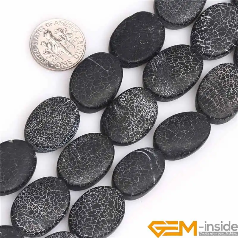 Matte Frosted Oval Natural Black Agates Stone Gem Stone Semi Precious ...