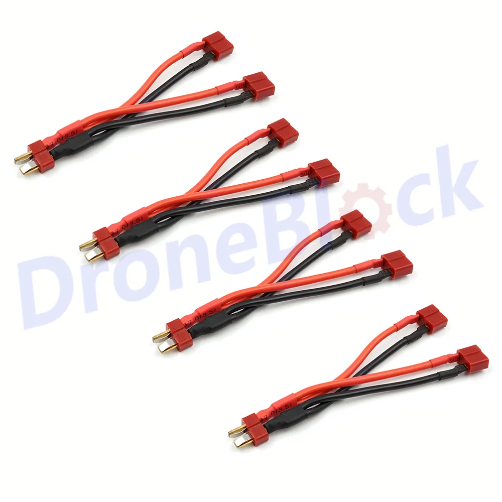 4PCS-T-Plug-Y-Cable-1-Male-to-2-Female-Parallel-Cable-14AWG-10cm-power ...