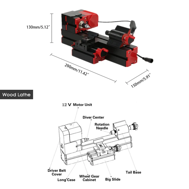 Mini Lathe Machine Diy 6 In 1 Multifunctional Metal Wood Lathe Cnc Tool Jigsaw Grinder Driller Plastic Lathe Drilling Sanding Eu Lathe AliExpress