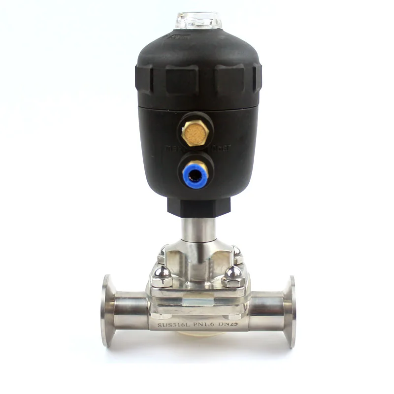 1 1/2" Stainless Steel 316L Tri Clamp OD 50.5mm Sanitary Pneumatic ...