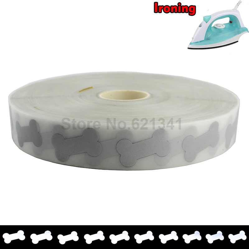 High Visibility Safely Silver Reflective Tape Iron On Fabric Clothes ...