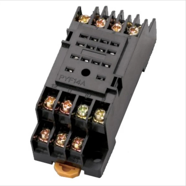 10pcs PYF14A 14 Pin Terminal Relay Socket Base Black for MY4NJ base ...