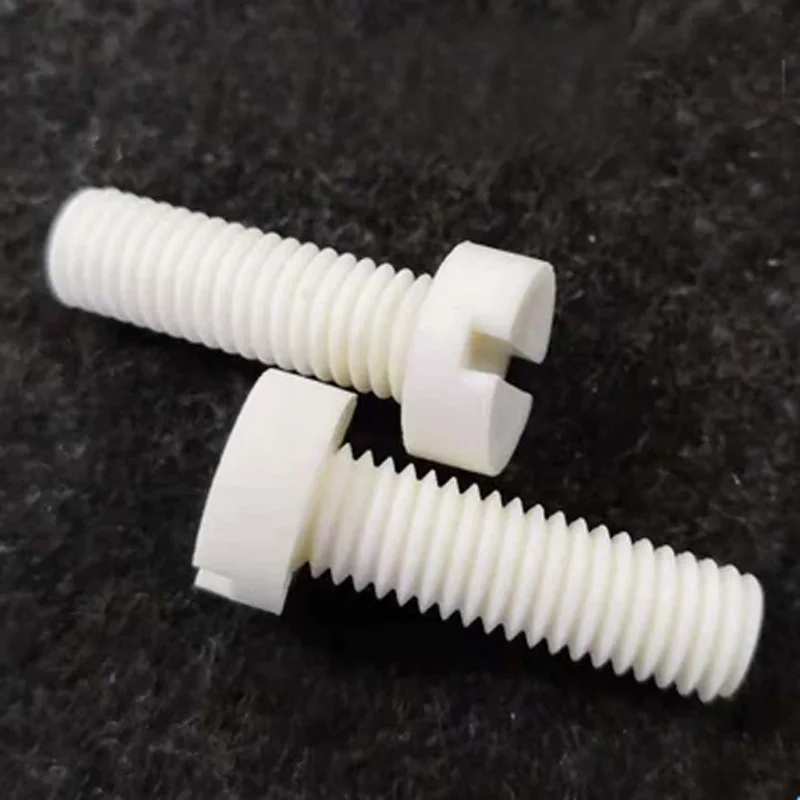 10pcs M8 PP nylon bolts slotted plastic screw cylinder head bolt screws ...