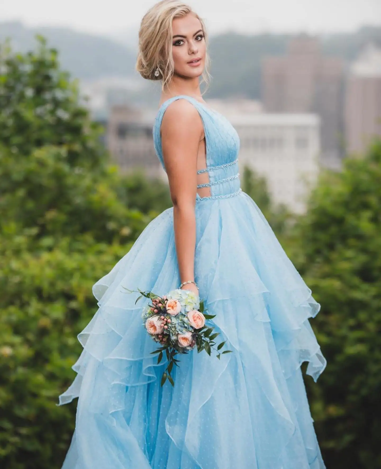 Cinderella Blue Prom Dress