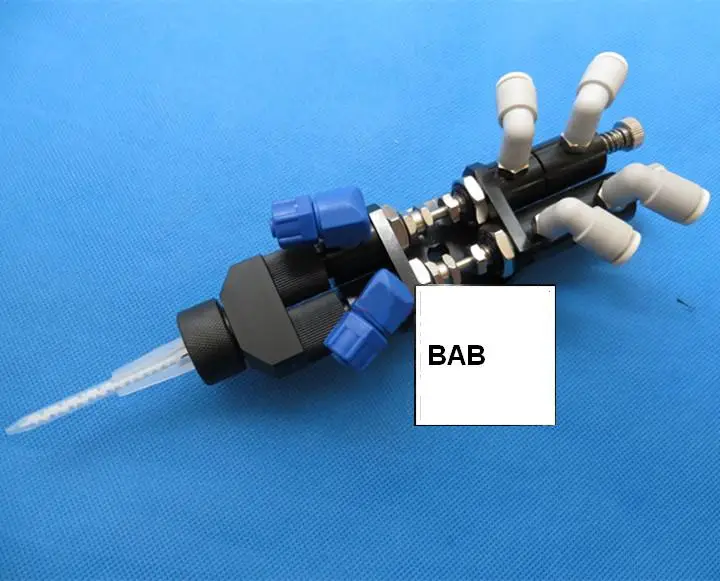 Thimble Type Double Liquid Dispensing Valve(mixing Tube Connected Ma ...