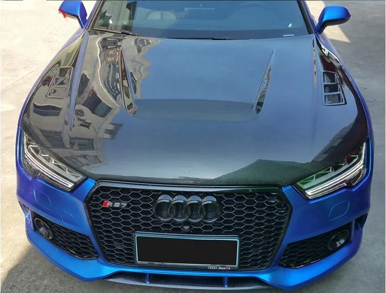 Jioyng Carbon Fiber Front Bumper Engine Hood Vent Cover For Audi A7 Rs7 ...