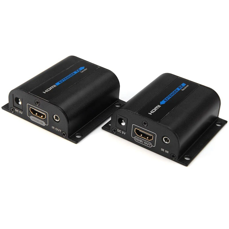 Hd 1080p 60m Hdmi Extender Tx/rx With Ir Over Cat6 Rj45 Ethernet Cable ...