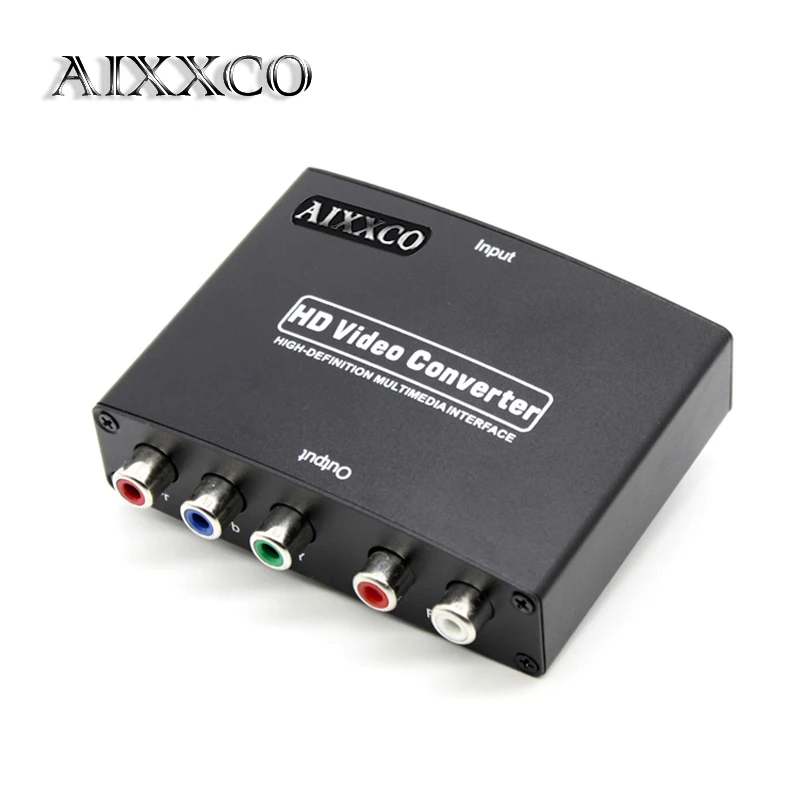 AIXXCO 1080P HD HDMI To RGB Component YPbPr video and R/L audio Adapter ...