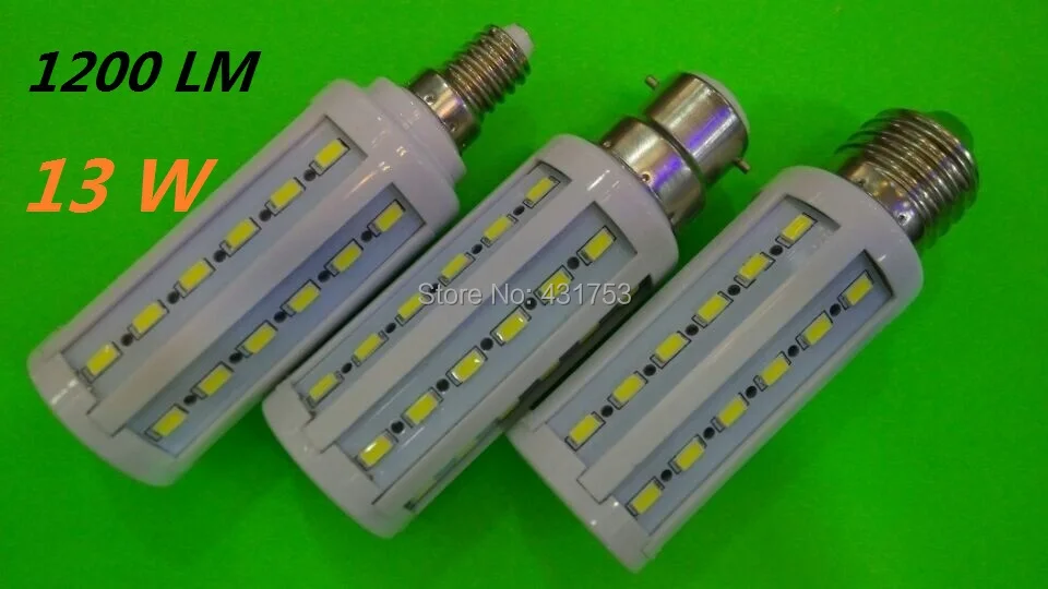 NEW High Bright 13W LED lamps E27 B22 E14 44 LEDs 110V/220V/AC High ...