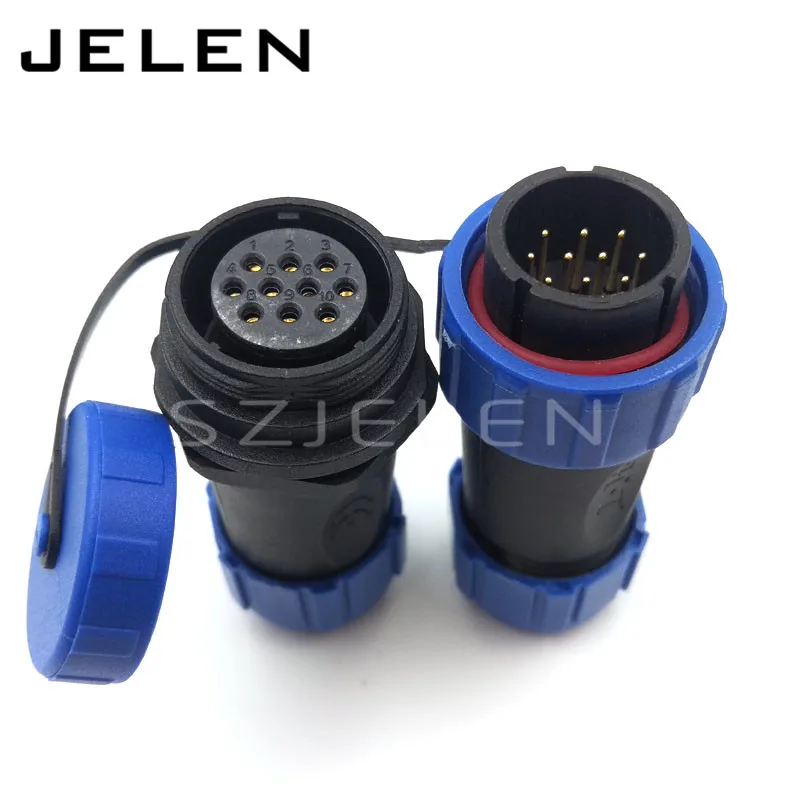 Sp2110, 10 Pin Cable Connector, Waterproof Connector Plug And Socket ...