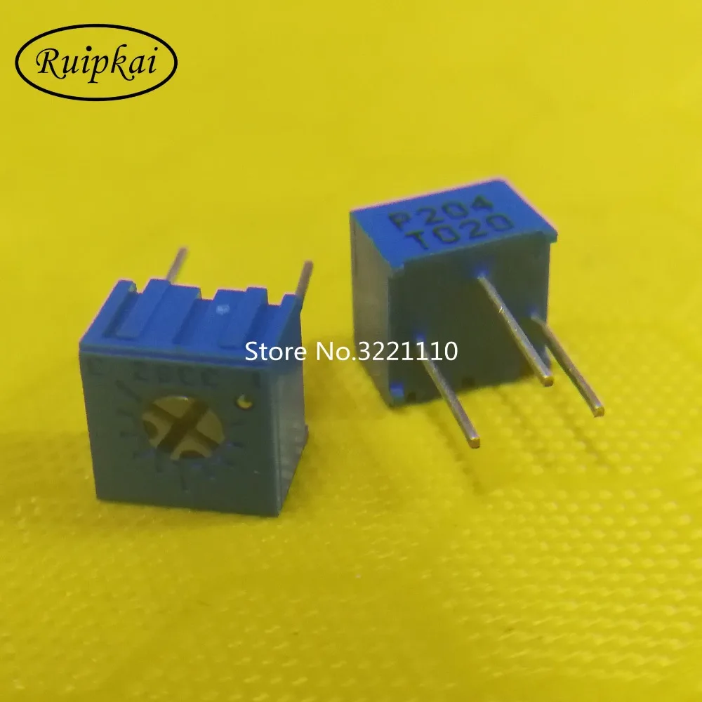 10PCS 3362P 1 204 3362P 200K ohm 204 Trimpot Trimmer Potentiometer ...