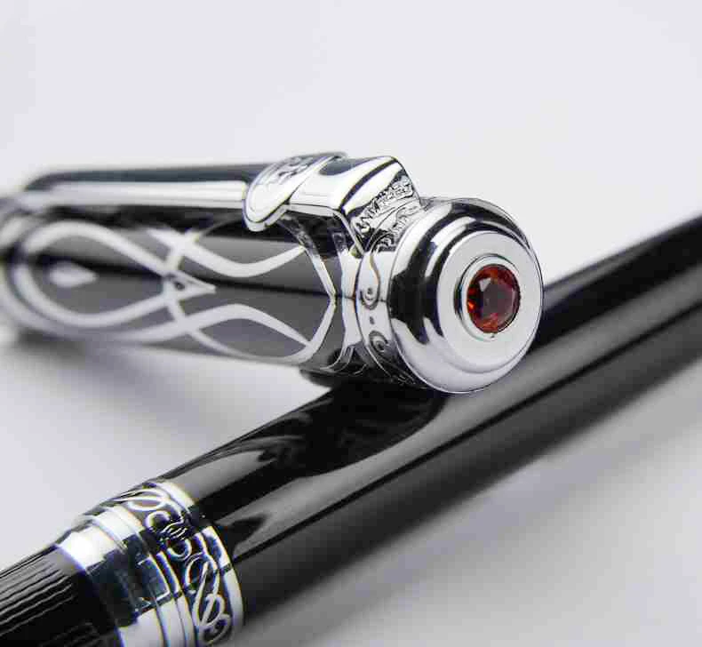 Duke Noble Ruby Fountain Pen Iridium Medium Nib for Writing , Black ...