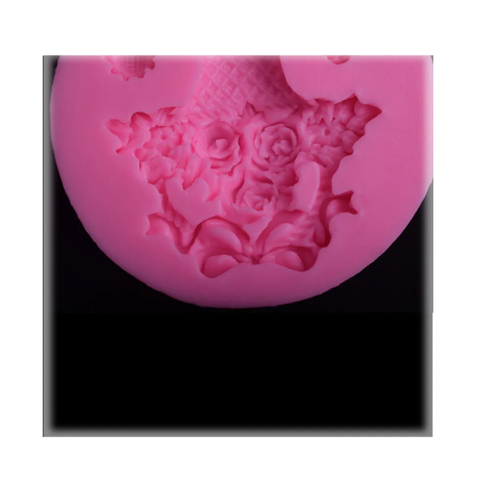 В форме цветочной корзины силиконовая форма для торта Форма DIY формы ...