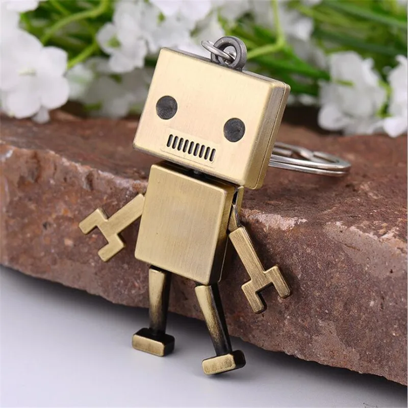 Men Children Accessory Cute Alloy Robot Keychain Creative Jewelry ...