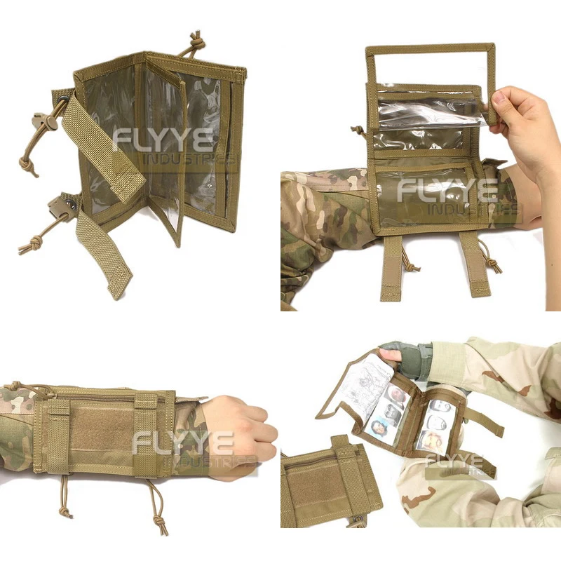 FLYYE MOLLE Waterproof Wrist Map Pouch CORDURA Modular Combat Hunting ...