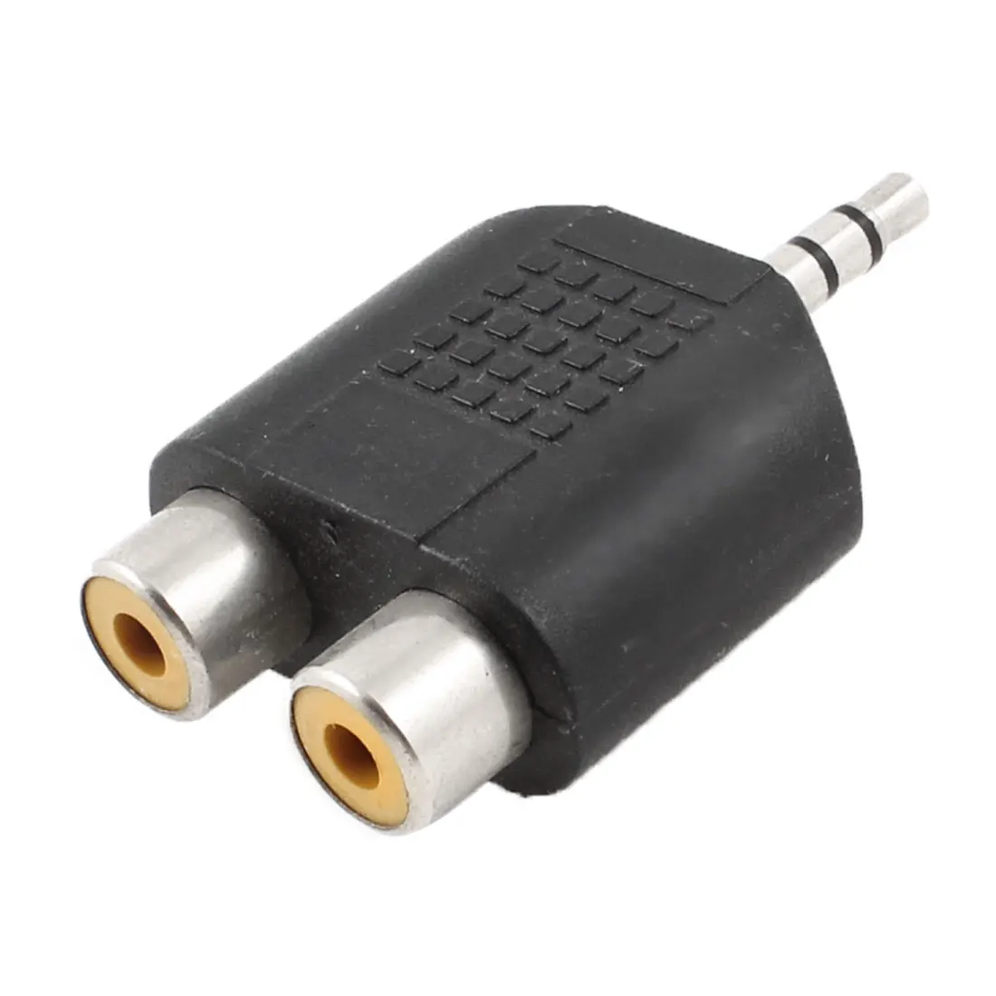 UXCELL Black 3.5Mm Male To Dual Rca Female Plug Earphone Audio Splitter ...