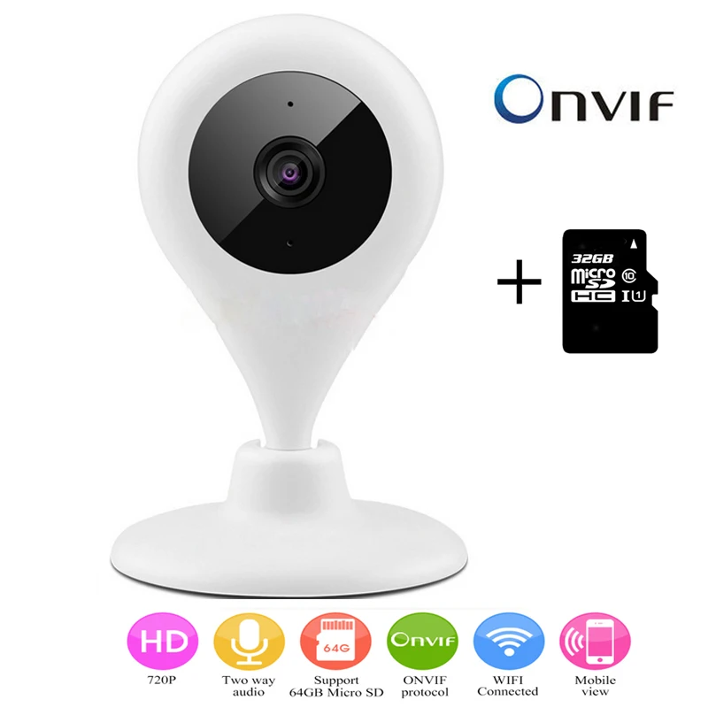 Onvif Video IP Camera WiFi Wireless 720P HD P2P H.365 night vision ...