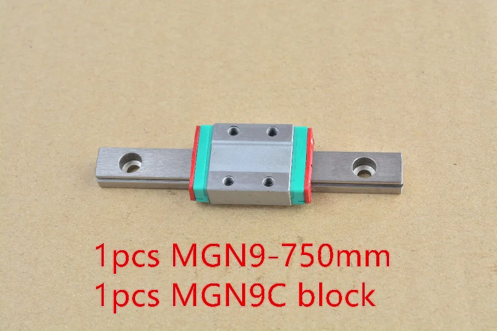 MR9 9mm linear rail guide MGN9 length 750mm with mini MGN9C or MGN9H ...