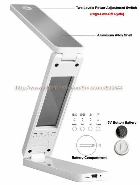 Free Shipping Portable Rechargeable Folding LED Light Book Reading Lamp ...