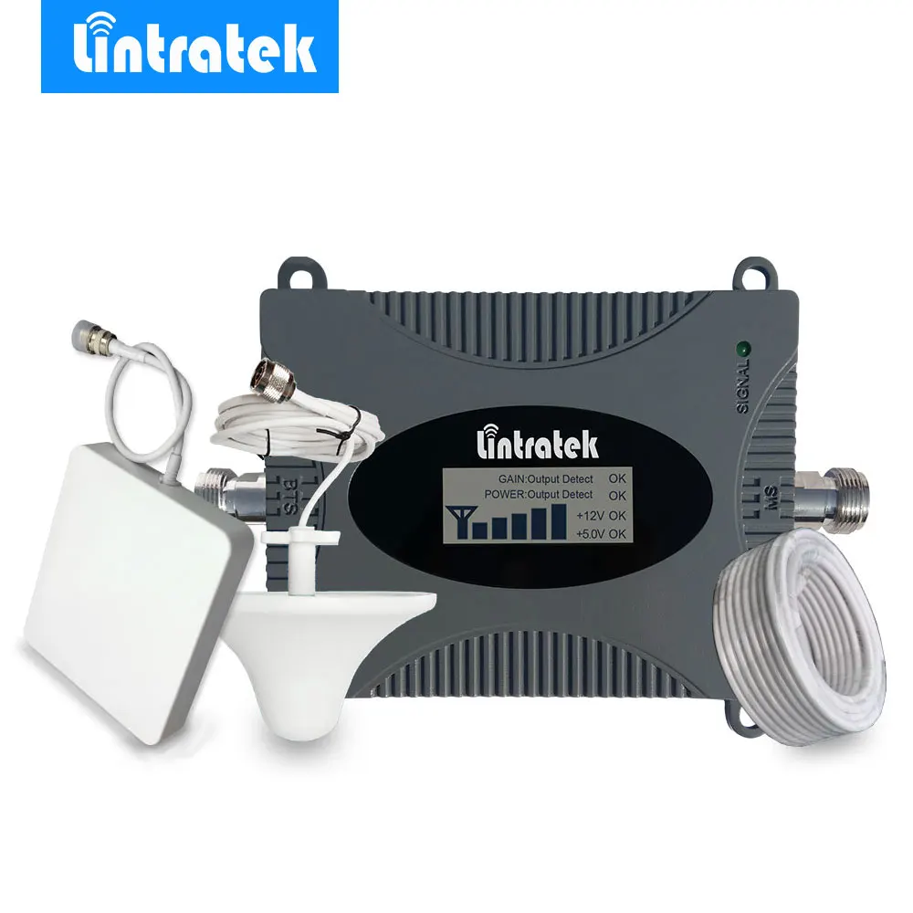 Lintratek LCD Display 4G LTE Signal Booster 2600MHz 4G Antenna Mini FDD ...