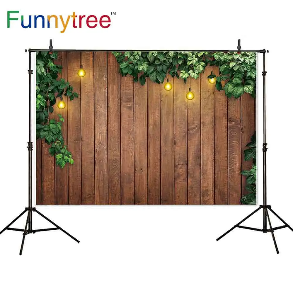Funnytree backdrops for photography studio vintage wood wall plant ...
