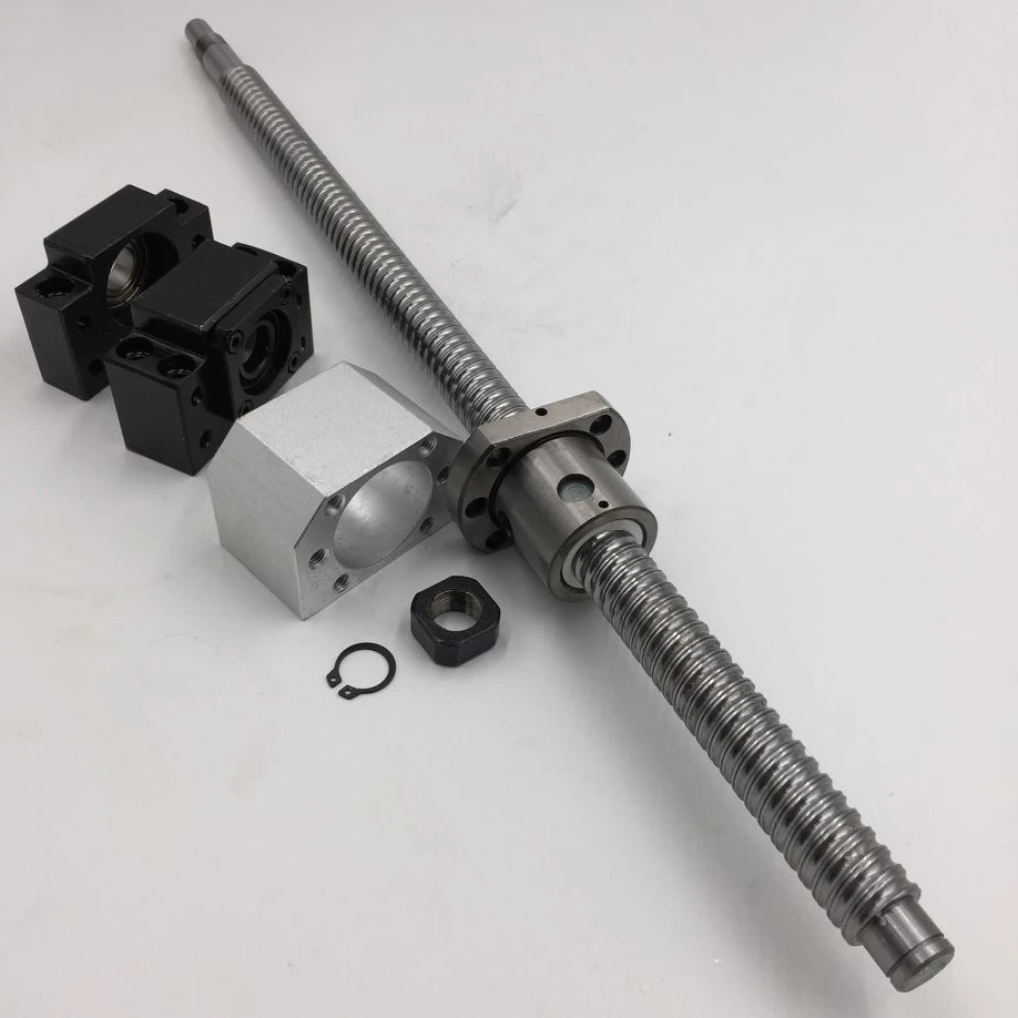 C7 Precision Ballscrew SFU2505 Ball Screw 950mm With Anti-Backlash Nut ...