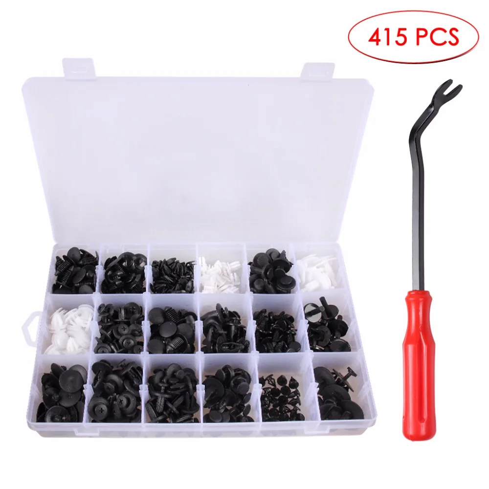 415Pcs Auto Car Fastener Clips 18 Assorted Types Universal Nylon ...