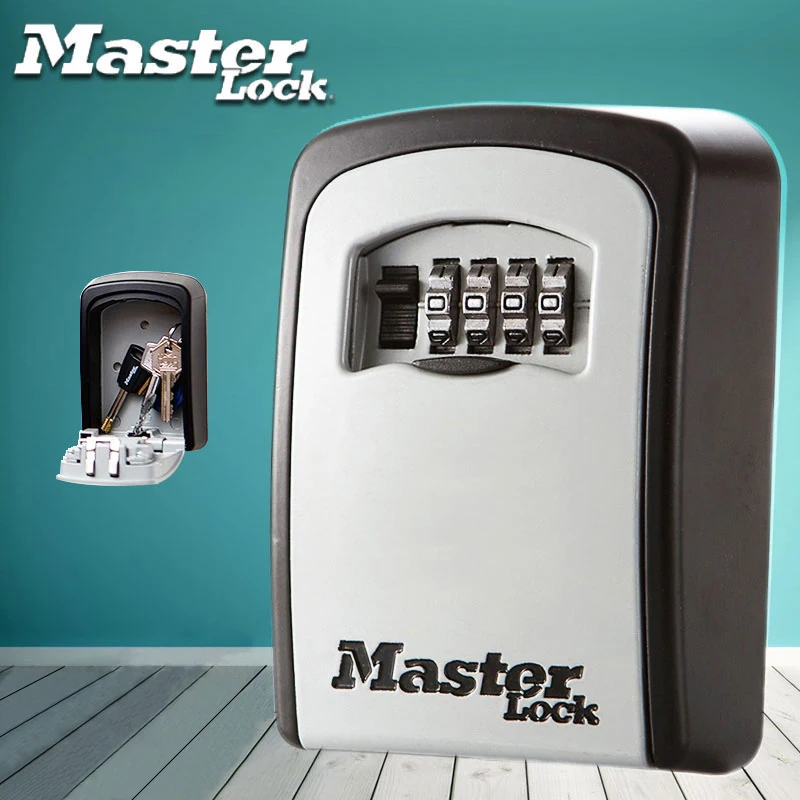Master-Key-Lock-Box-Wall-Mounted-Key-Safe-Box-Weatherproof-4-Digit ...